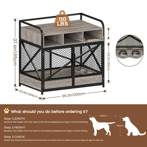 METAL IRON MESH DOG CRATE – Dawnyield